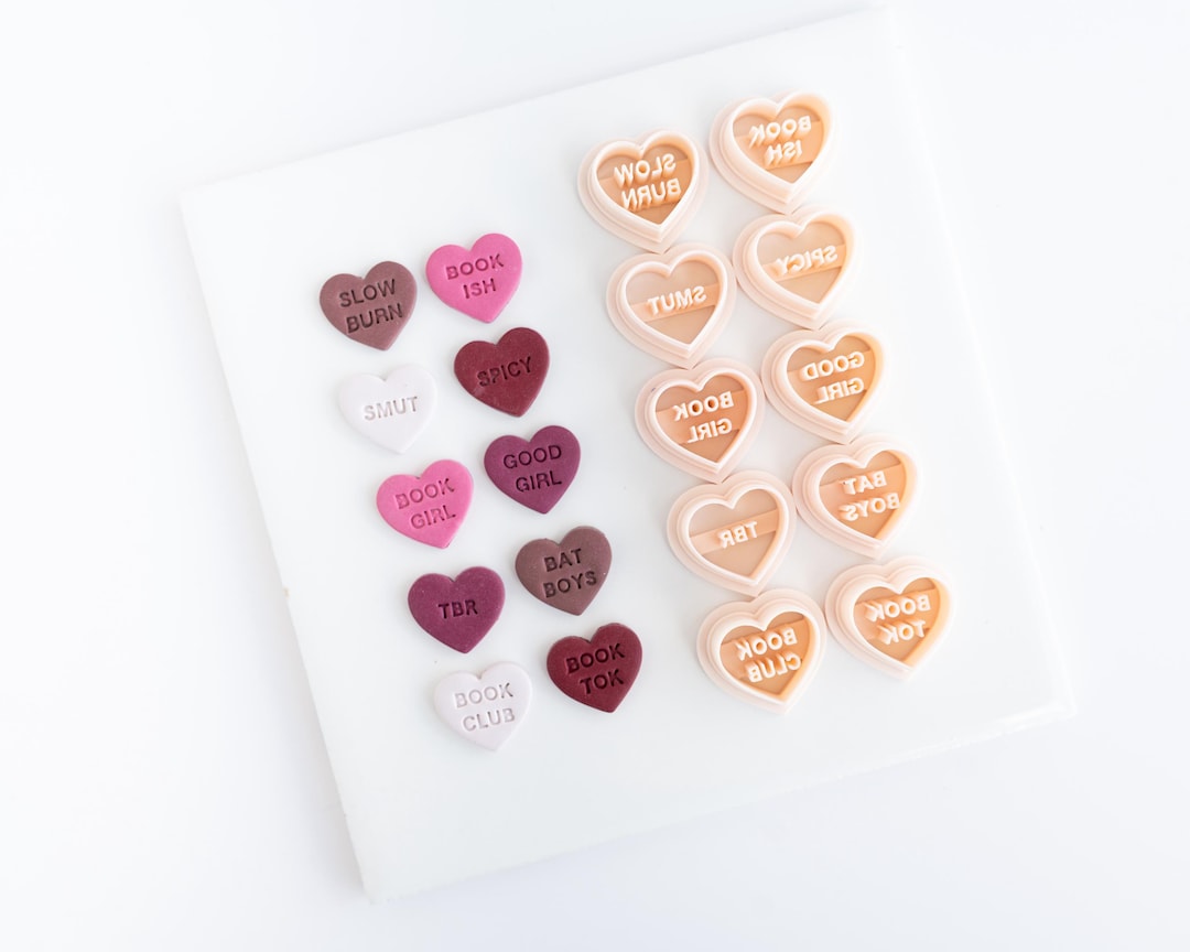 Book Conversation Heart Stamp Set (10 Piece Set) - Etsy