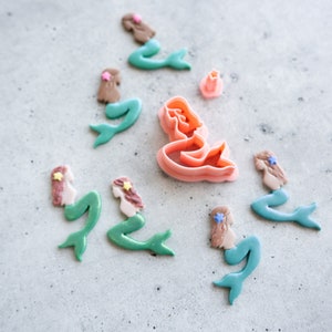 Mermaid With Star Clay Cutter - Mirrored Set (3 Clay Cutters) - Etsy