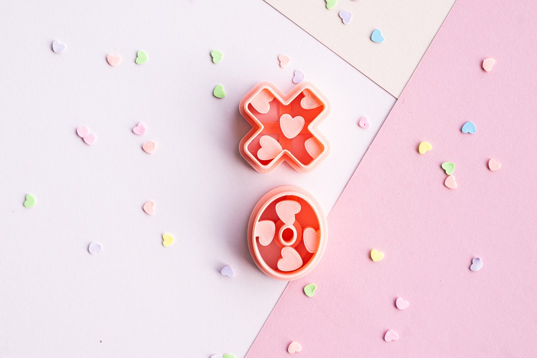 Embossed Heart XO Letters Clay Cutter - Etsy