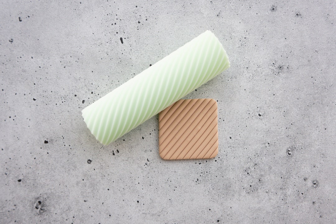 Diagonal Lines - Resin Texture Roller - Etsy