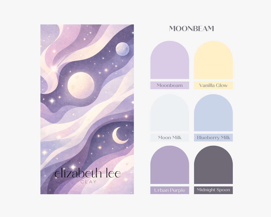 Moonbeam - Clay Color Recipe Palette for Souffle and Premo - Etsy