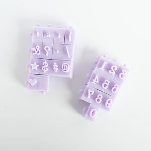 Typewriter Alphabet - Mini Interlocking Stamp Set - Resin - Etsy