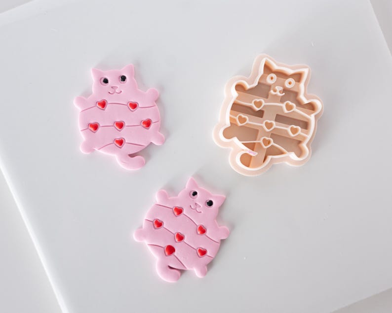 Cat With Heart Strings - Etsy