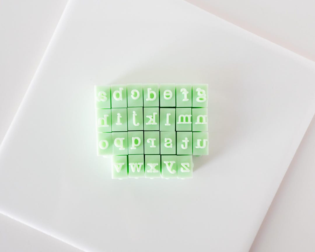 Typewriter Alphabet - Mini Interlocking Stamp Set - Resin - Etsy