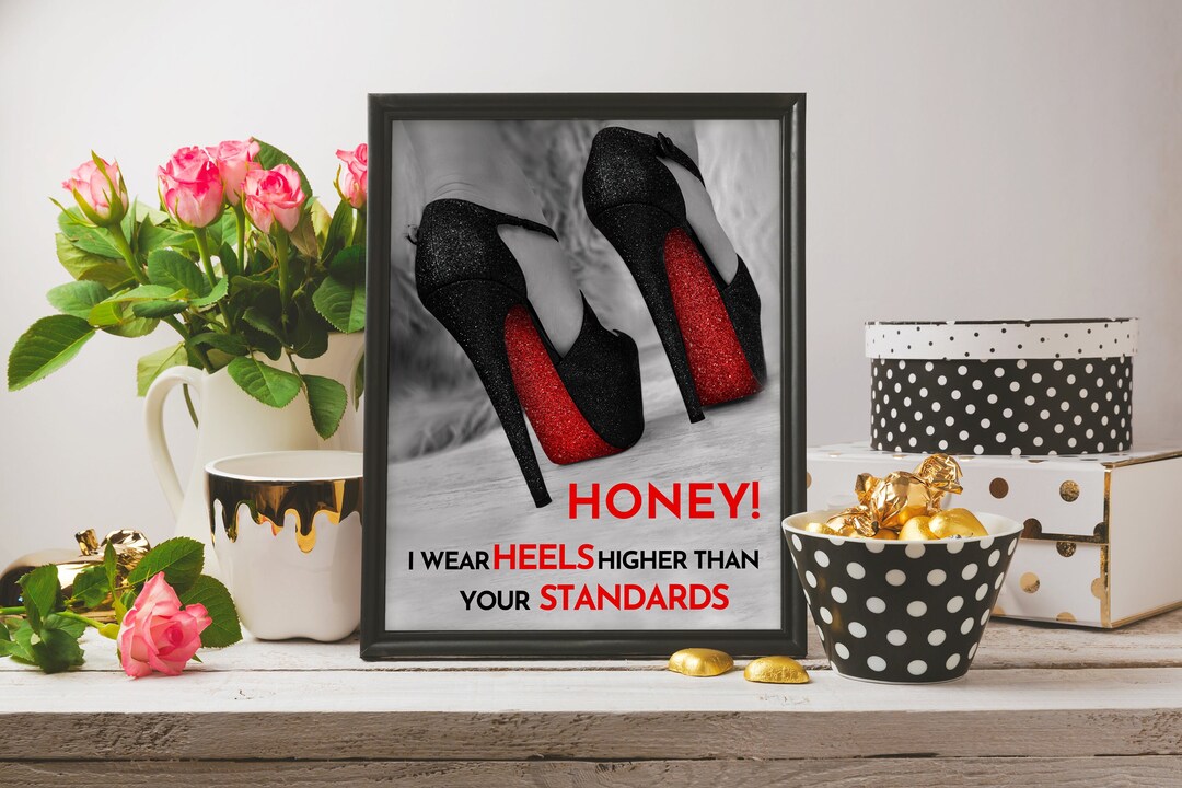 Luxury Fashion Designer A4 Poster Print High Heels Illustration Photo ...