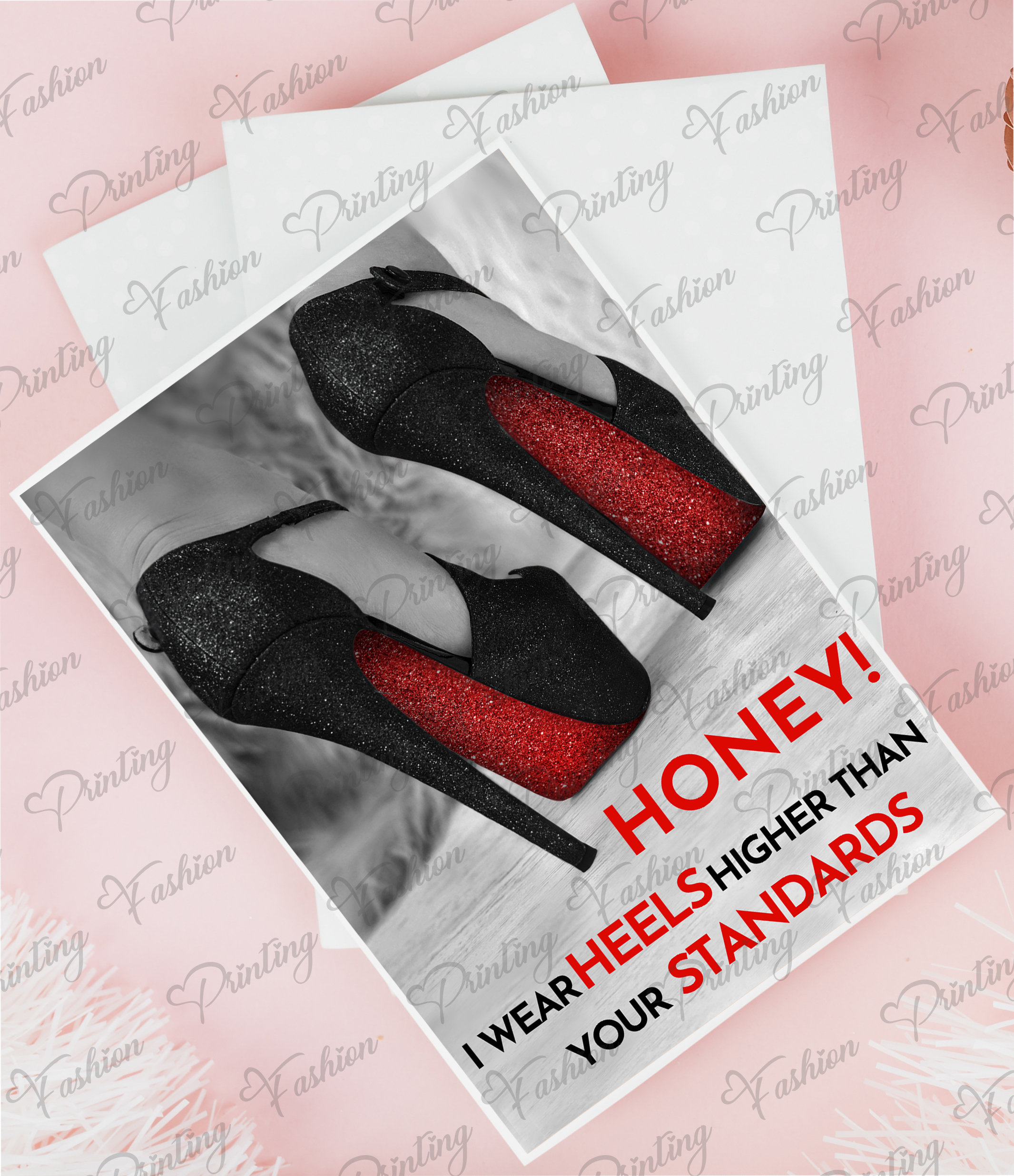 Luxury Fashion Designer A4 Poster Print High Heels Illustration Photo ...