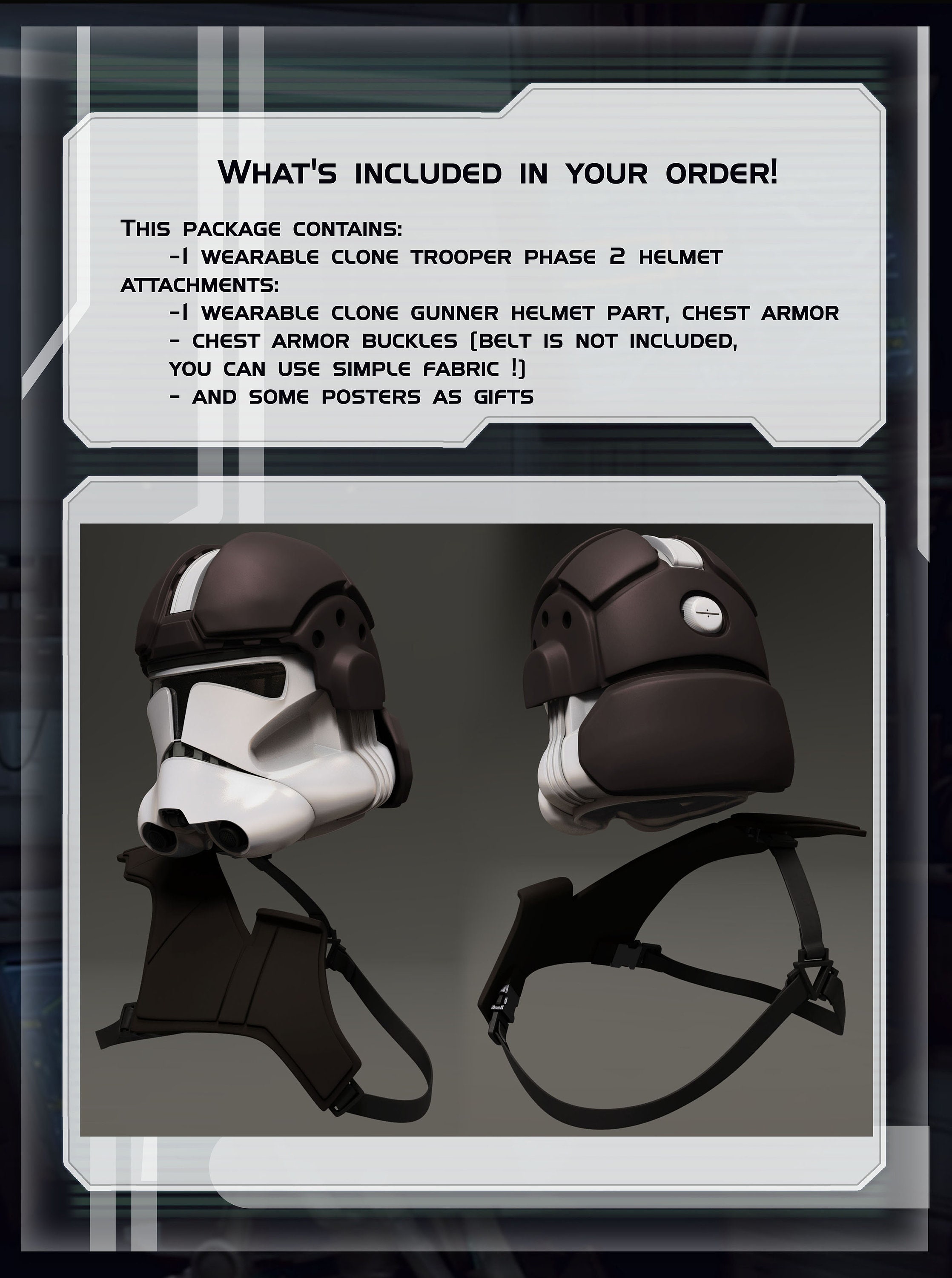 Star Wars 3d Printable Wearable Clone Gunner Helmet Cosplay, Costume - Etsy