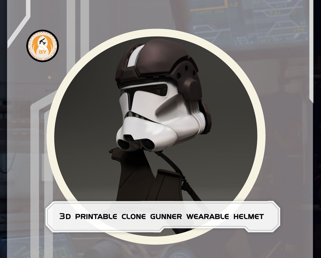 Star Wars 3d Printable Wearable Clone Gunner Helmet Cosplay, Costume - Etsy