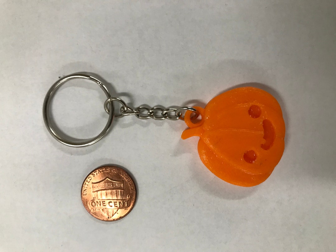 3D Printed Pumpkin Keychains - Etsy