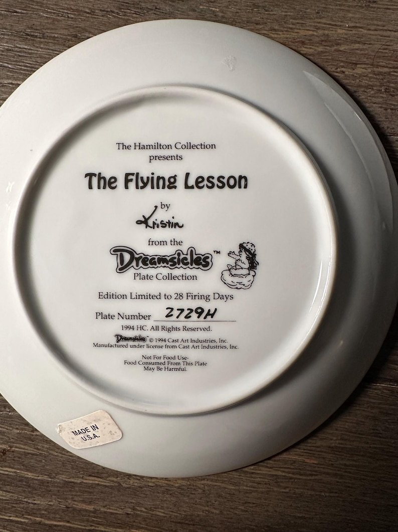 The Flying Lesson by Kristin From the Dreamsicles Plate Collection ...