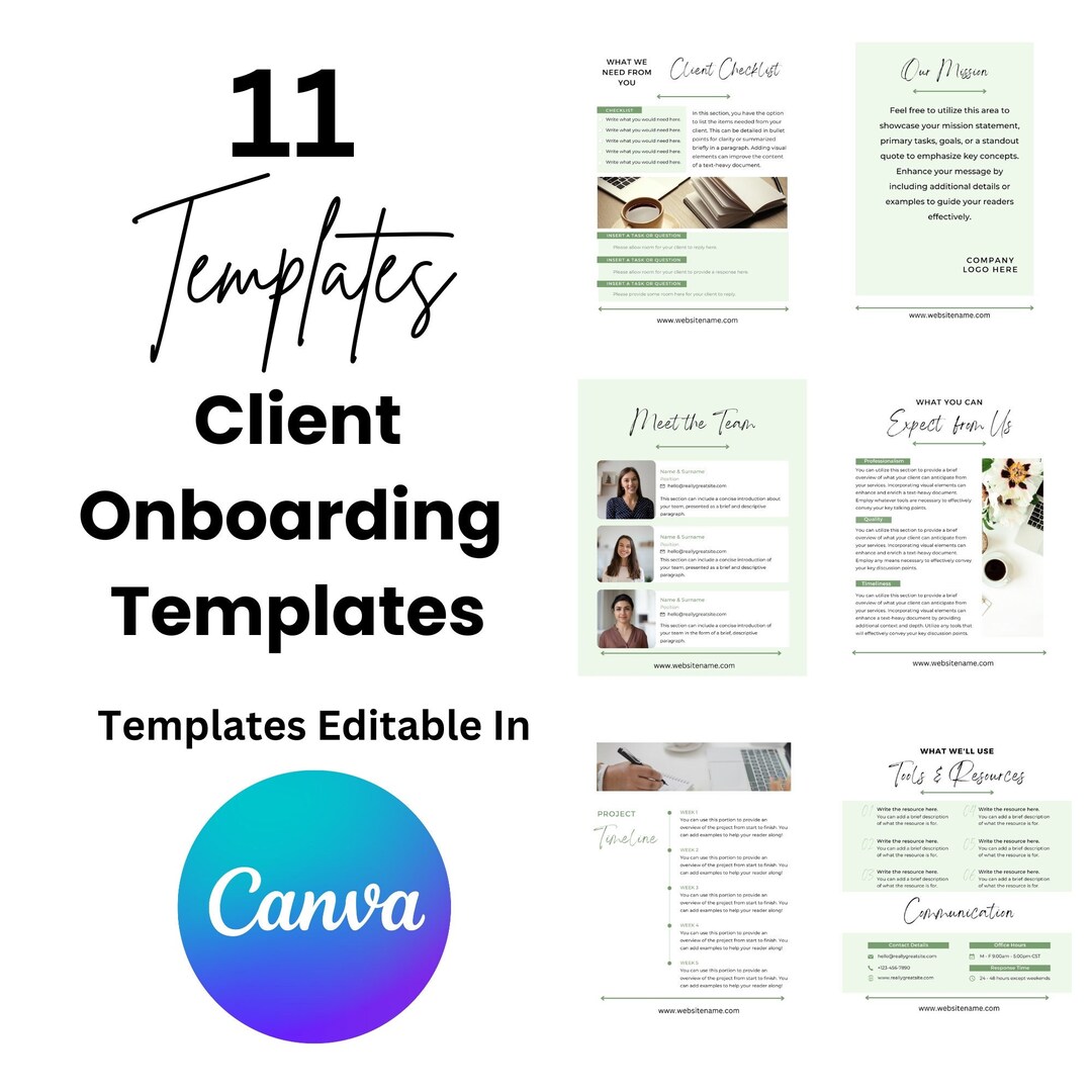 Client Onboarding Template/small Business/editable Templates/client ...