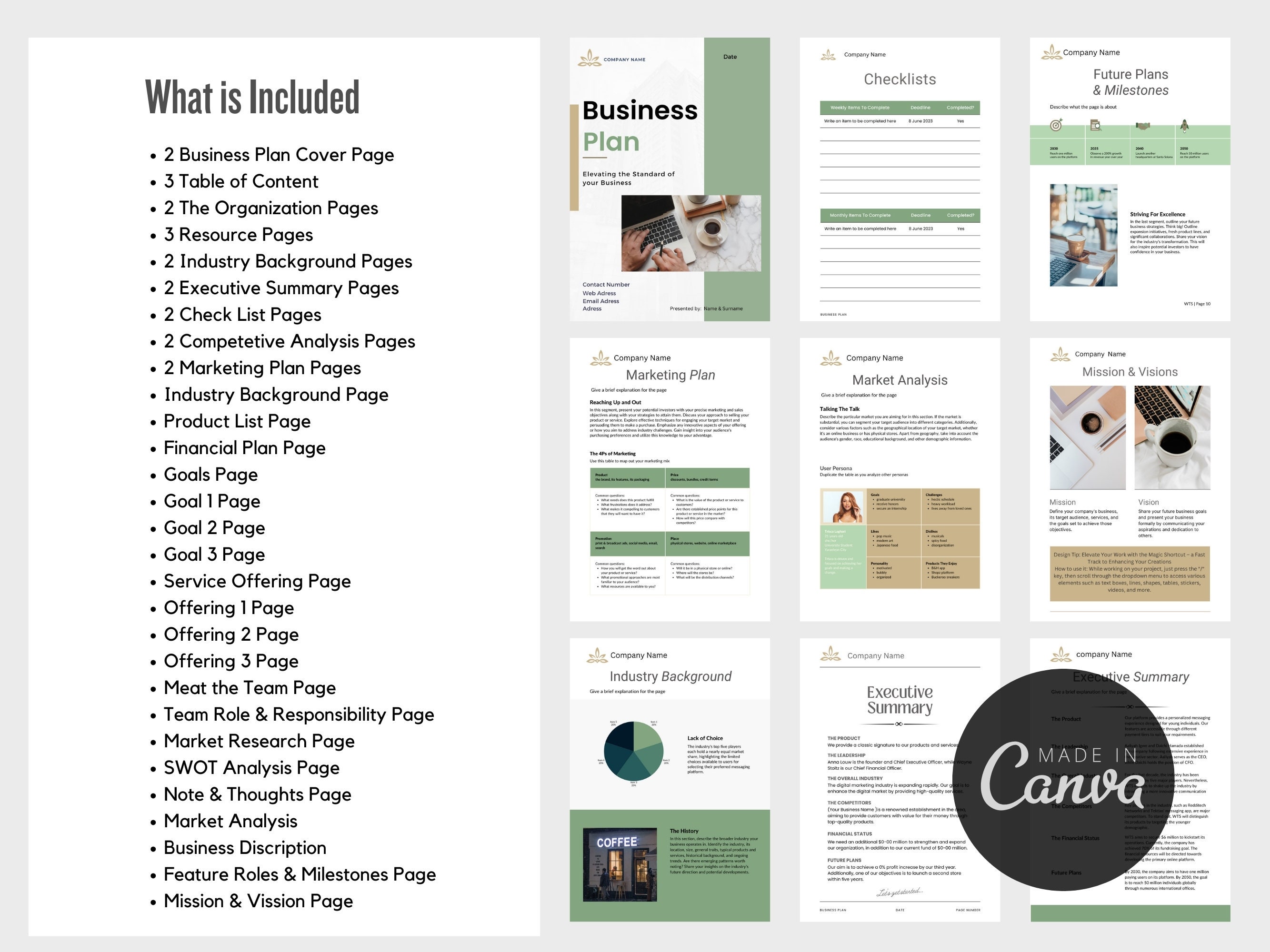 Business Plan Template/small Business/editable Business Plan/start up ...