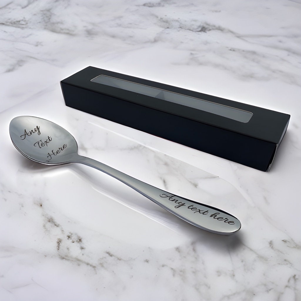 Personalised Tea Spoon Custom Engraved Tea Spoon With Name or Message ...