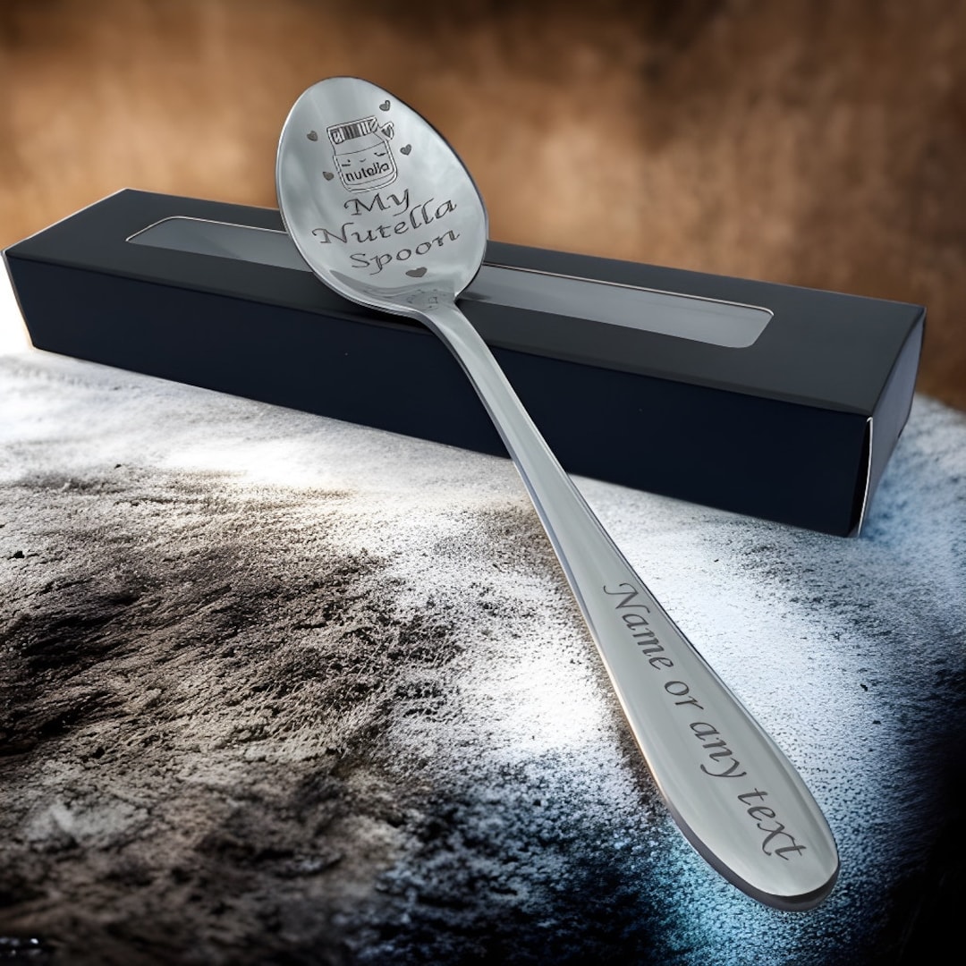 Personalised Nutella Spoon - Custom Engraved Coffee Spoon, Tea Spoon ...