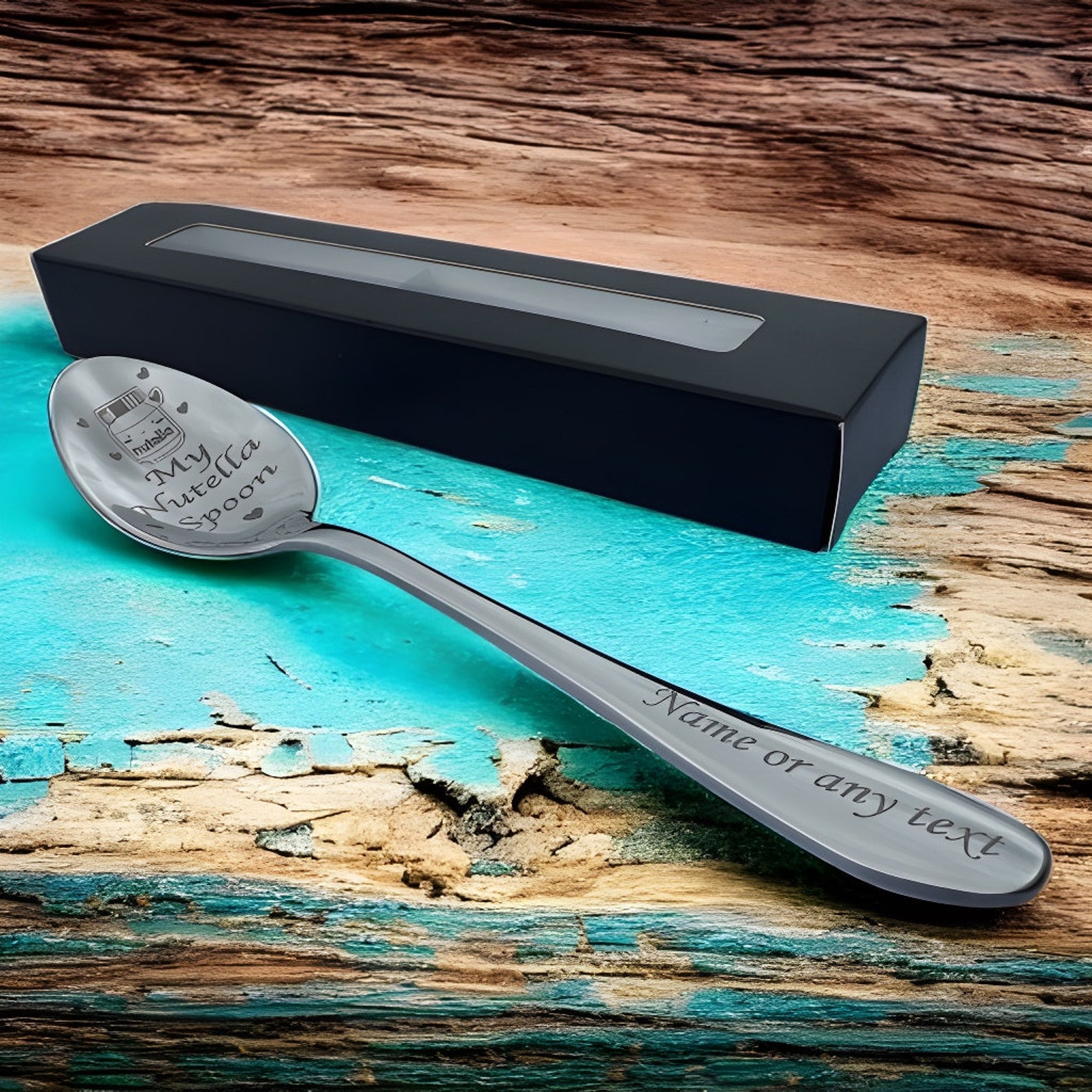 Personalised Nutella Spoon Custom Engraved Coffee Spoon, Tea Spoon With ...