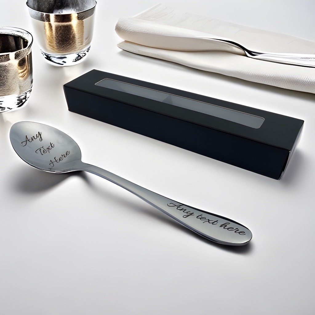 Personalised Tea Spoon Custom Engraved Tea Spoon With Name or Message ...