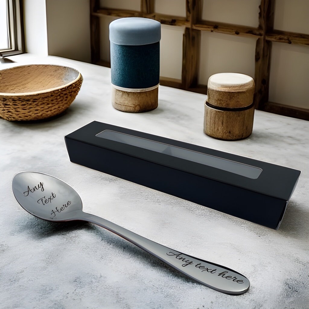 Personalised Tea Spoon Custom Engraved Tea Spoon With Name or Message ...