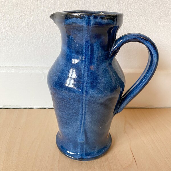 Blue Ceramic Pitcher - Etsy