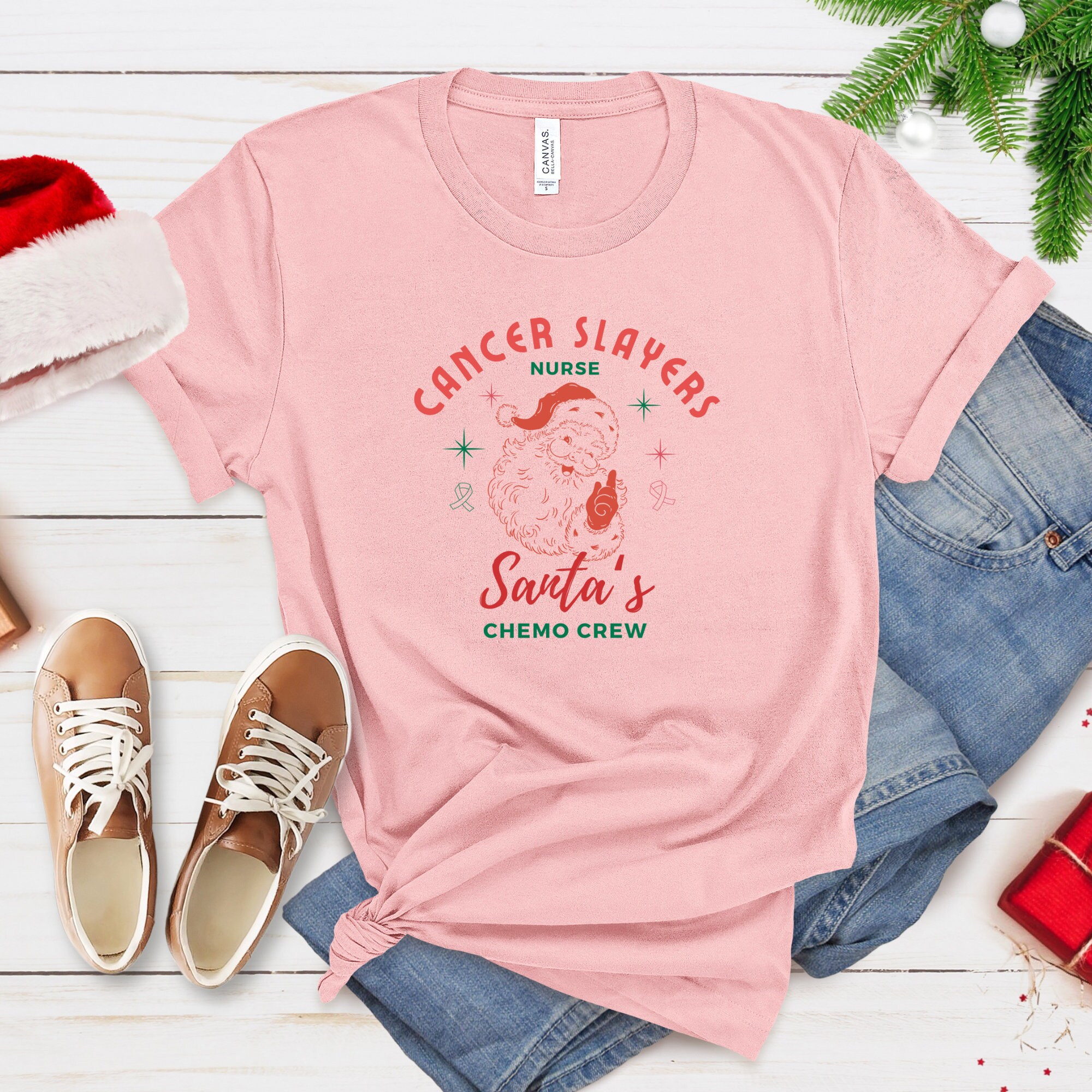 Oncology Nurse Shirt Christmas Nurse Shirt Cancer Slayer Nurse - Etsy