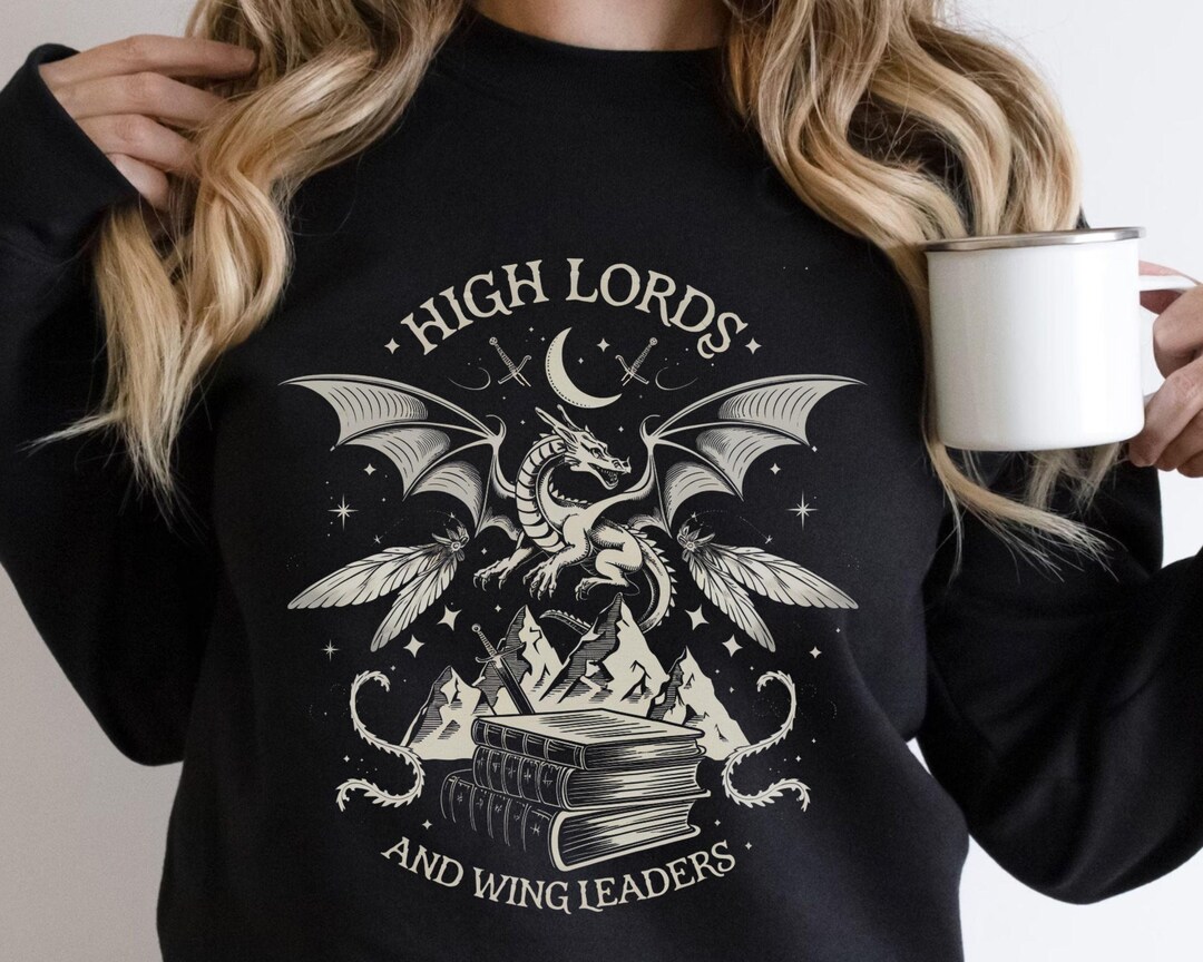 High Lords and Wing Leaders Dragon Sweatshirt: Bookish Fantasy Crewneck ...