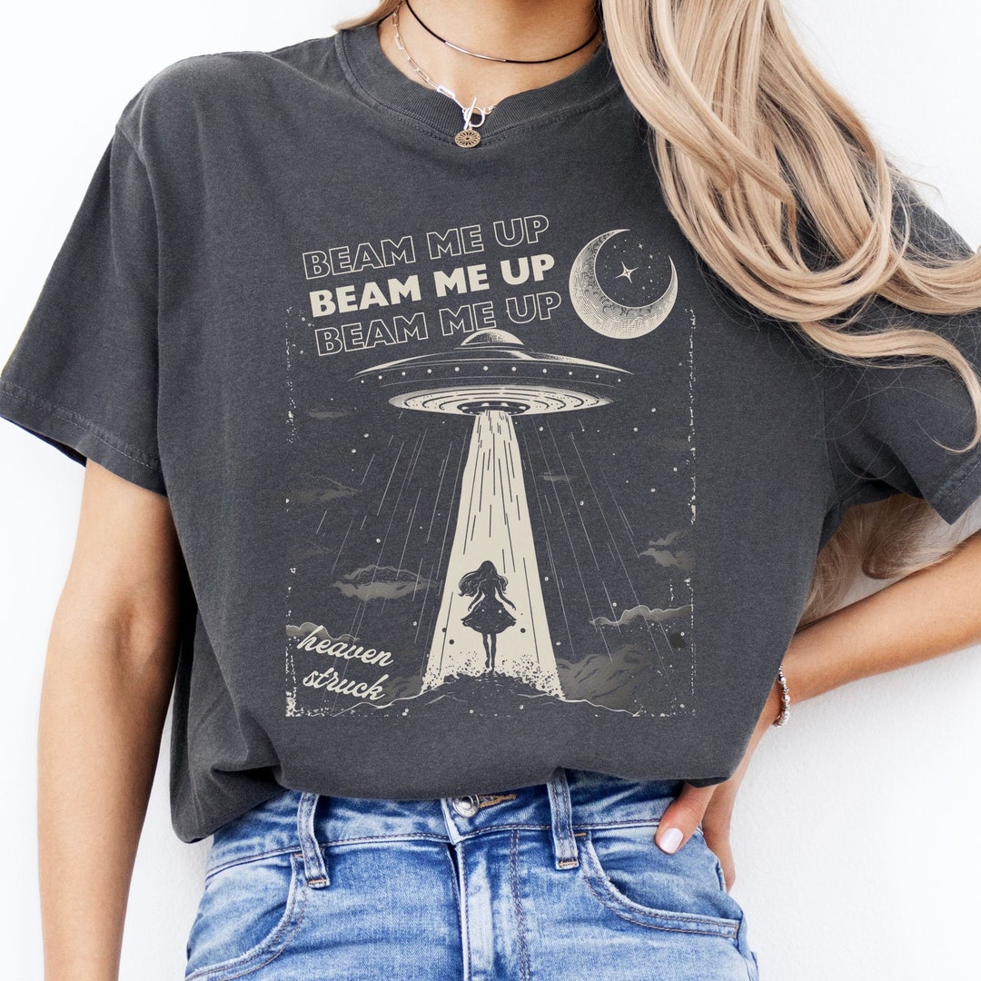 Beam Me up Shirt Comfort Colors UFO Alien Tshirt Aesthetic Shirt Unisex T-shirt - Etsy