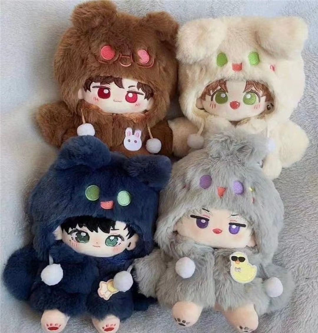 5colors 20cm Plush Doll Cute Clothing Suit, Warm Hoodie for Cotton ...