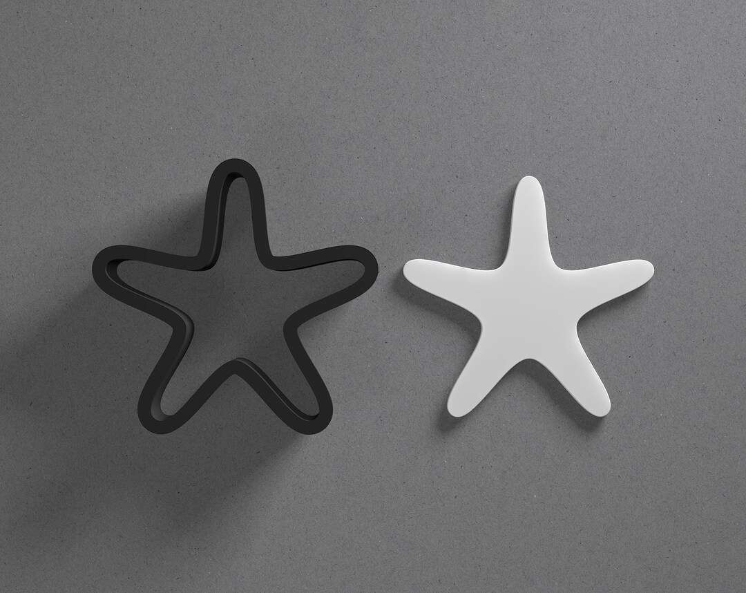 Starfish Star Fish Polymer Clay Cutter With Sharp Tapered Edge, Earring ...