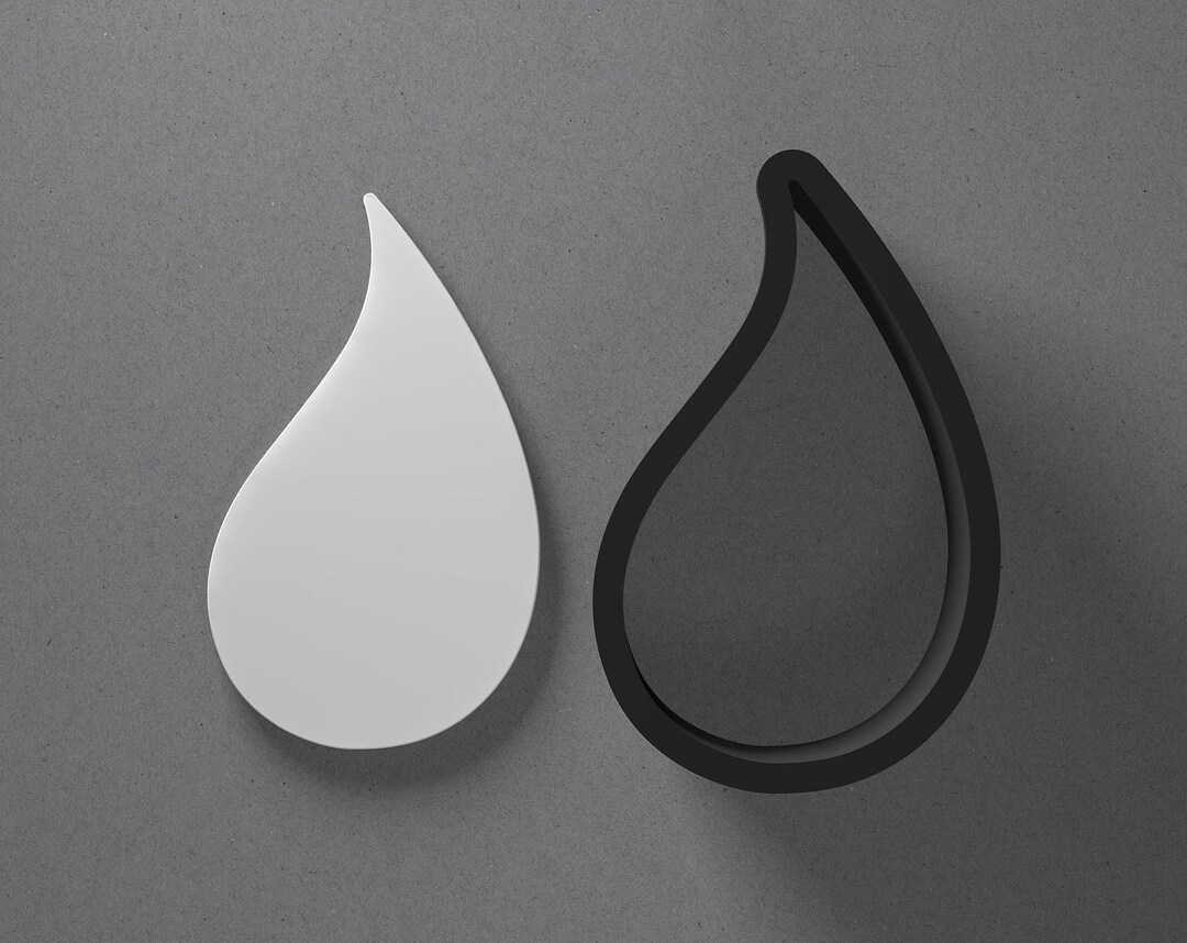 Water Drop or Tear Polymer Clay Earring & Cookie Cutter, Pottery Tool ...