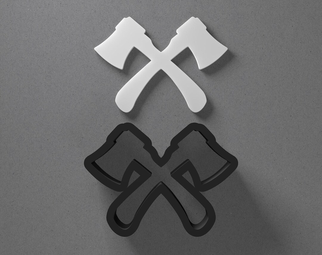 Crossed Axes Polymer Clay Earring & Cookie Cutter, Pottery Tool - Etsy