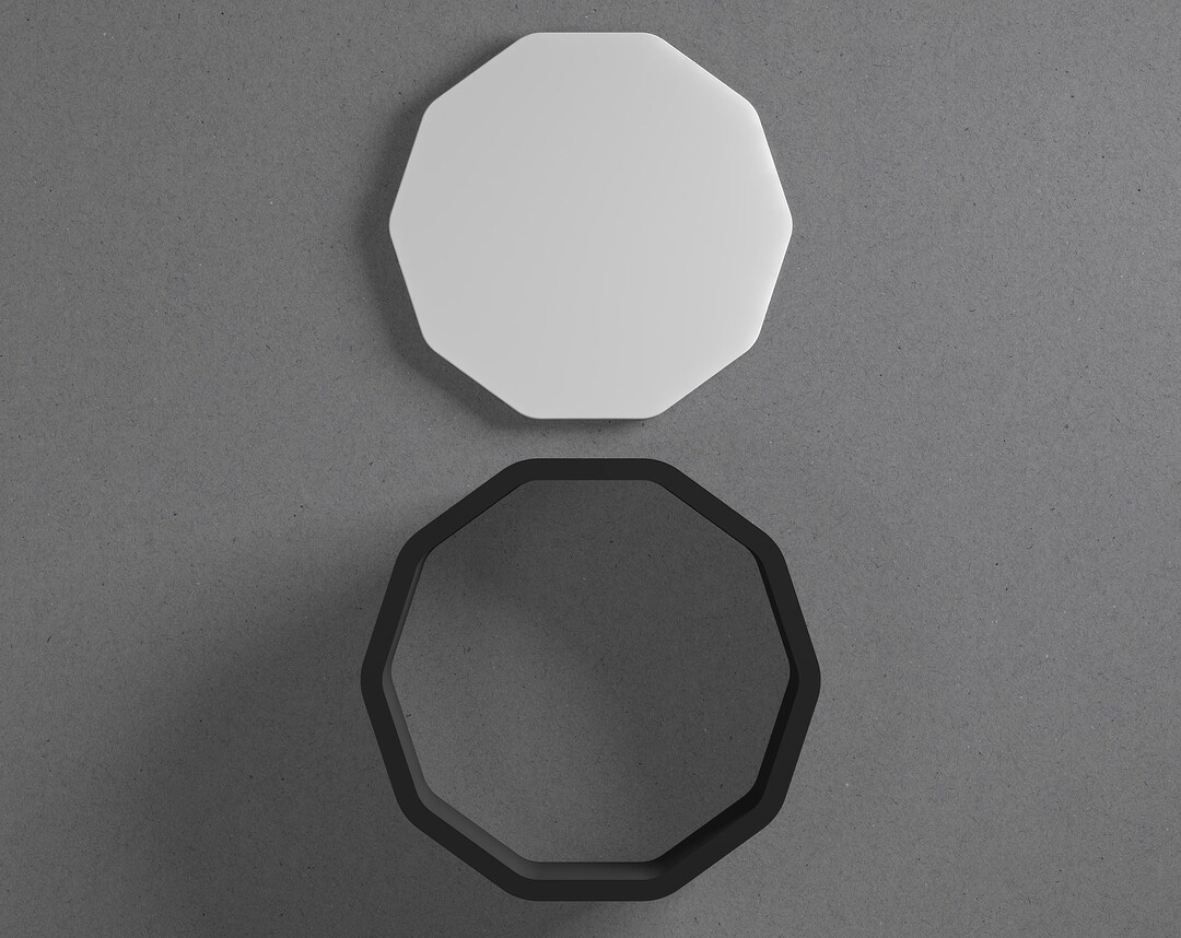 Round Decagon Polygon Polymer Clay Cutter With Sharp Tapered Edge ...