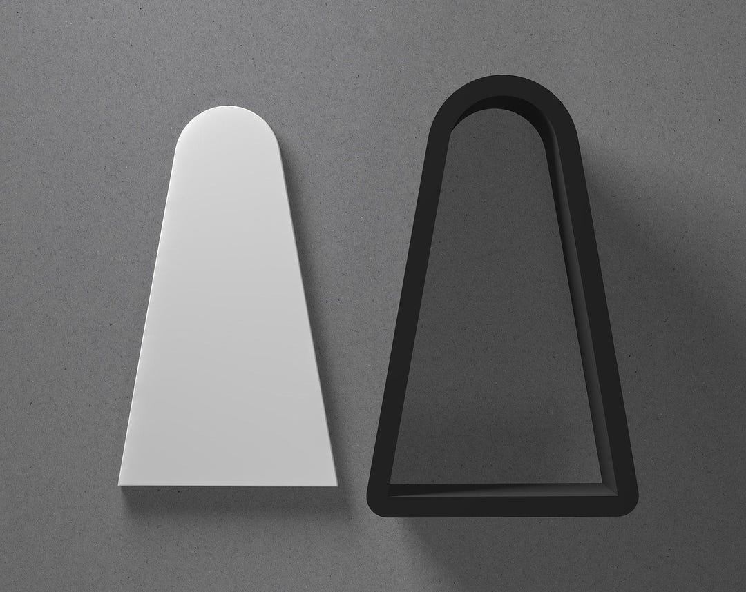 Round Top Tall Trapezium Polymer Clay Earring & Cookie Cutter, Pottery ...