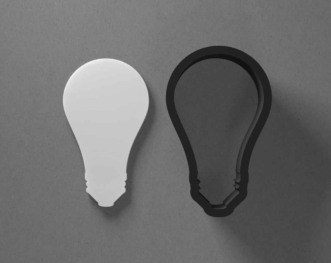 Lightbulb Light Bulb Polymer Clay Cutter With Sharp Tapered Edge ...