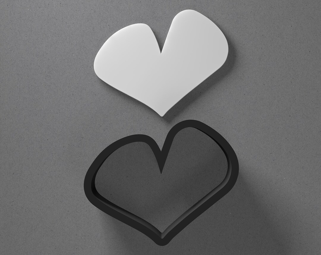 Squiggly Whimsical Heart Polymer Clay Cutter With Sharp Tapered Edge ...