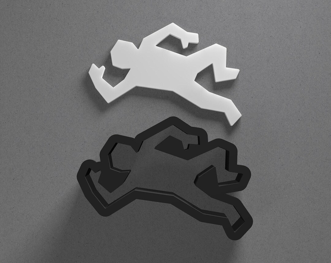 Crime Scene Dead Body Polymer Clay Earring & Cookie Cutter, Pottery ...
