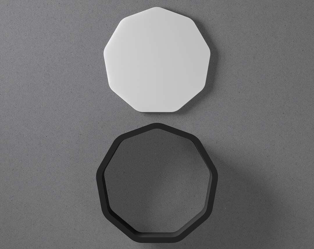 Round Nonagon Polygon Polymer Clay Cutter With Sharp Tapered Edge ...