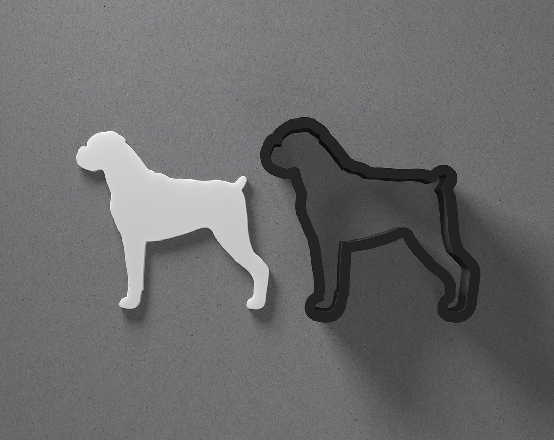 Boxer Dog Breed Polymer Clay Cutter With Sharp Tapered Edge, Earring ...