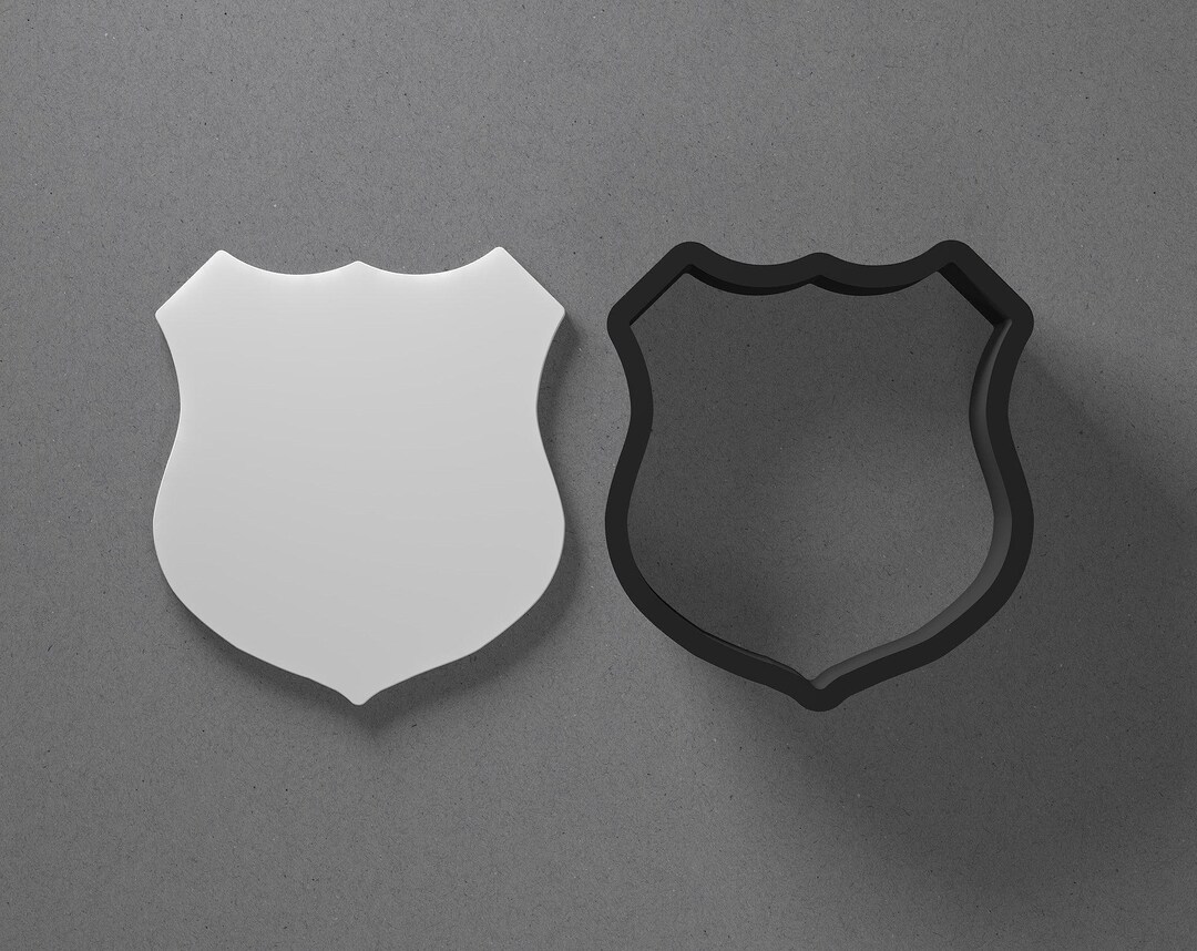 Police Badge or Shield Polymer Clay Earring & Cookie Cutter, Pottery ...