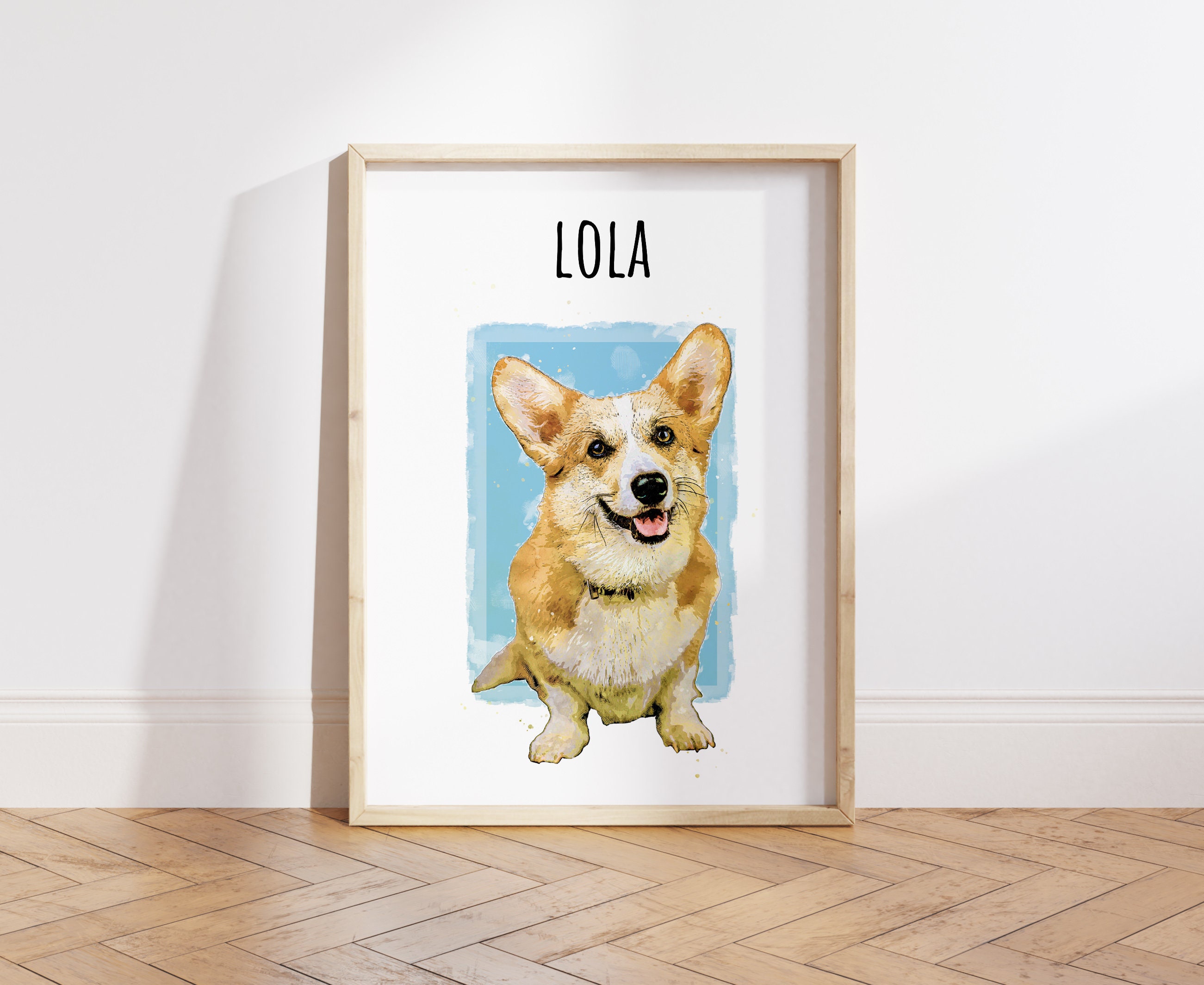 Custom Dog Portraits From Picture, Custom Pet Portrait From Photo, Pet ...