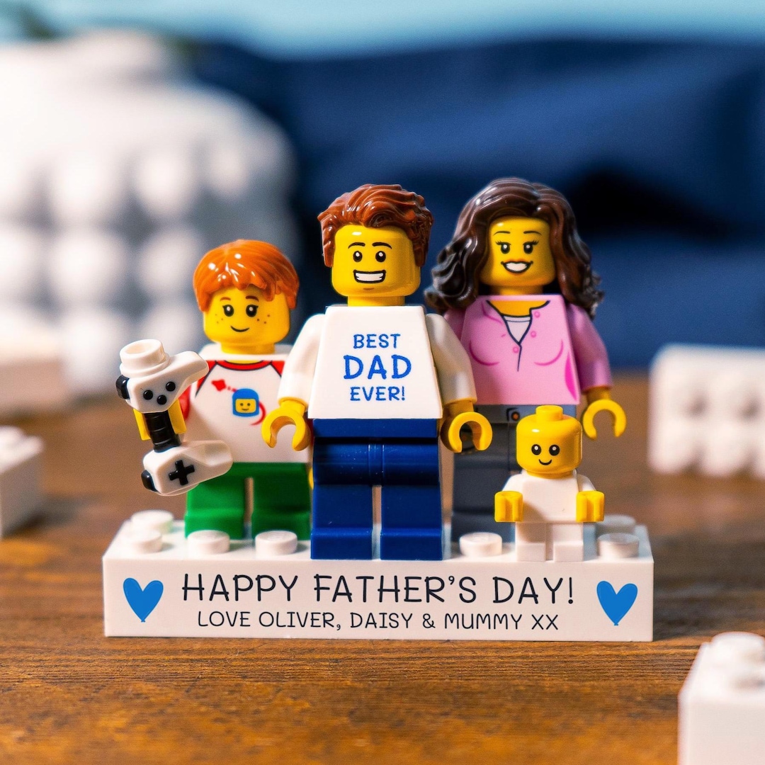 Father's Day LEGO® Brick Personalised Minifig Gift for Dad, Custom ...