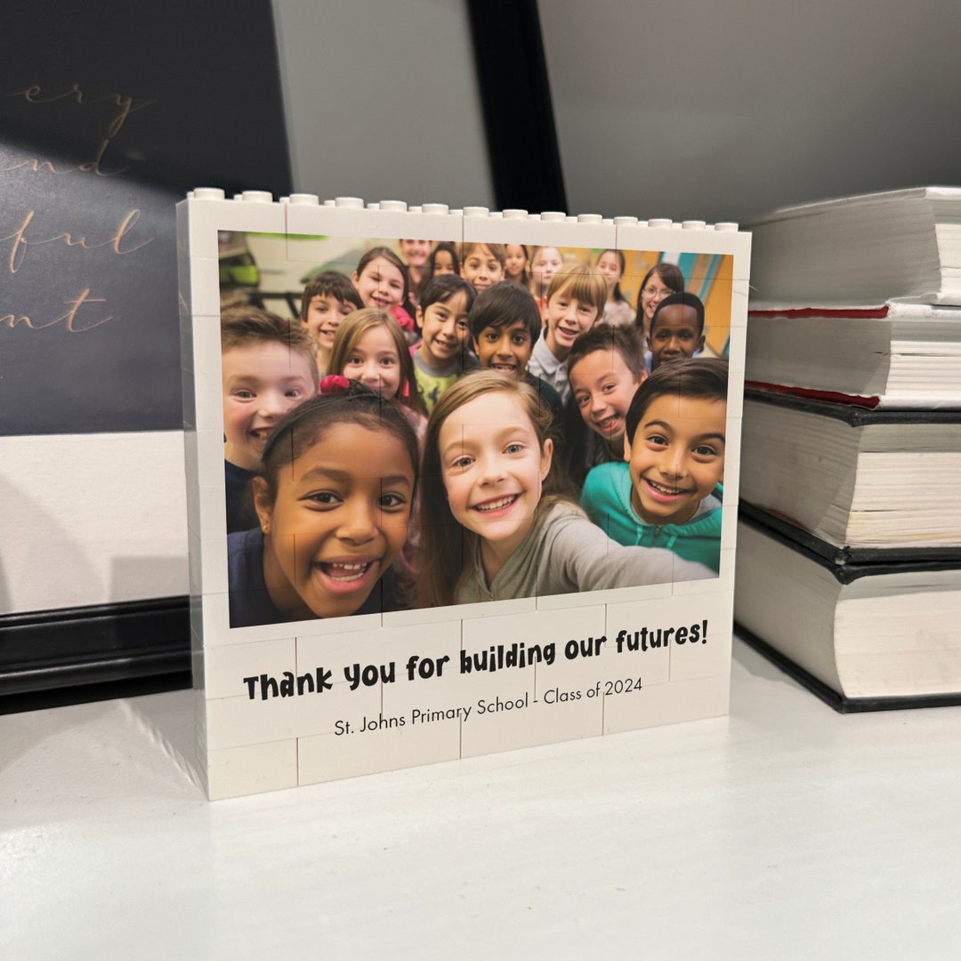 Teacher Gift LEGO® Brick Photo Block, Personalised, Teaching Assistant ...