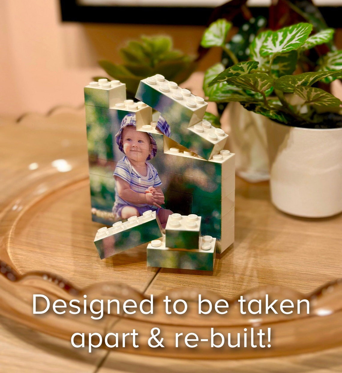 Personalised Noun Definition LEGO® Brick Photo Block, Gift for Mum, Dad ...