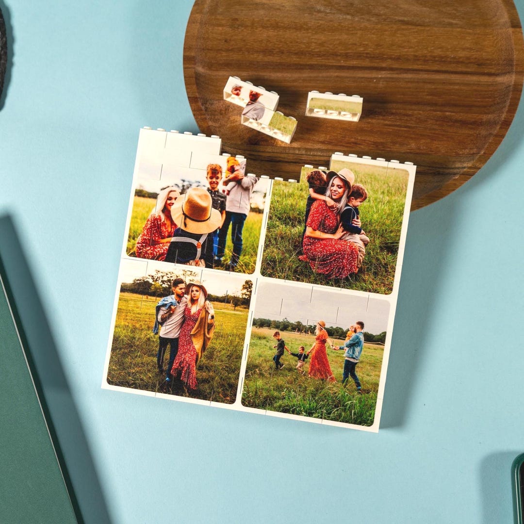Large Square 4 Photo Collage Block Made From, LEGO® Bricks ...