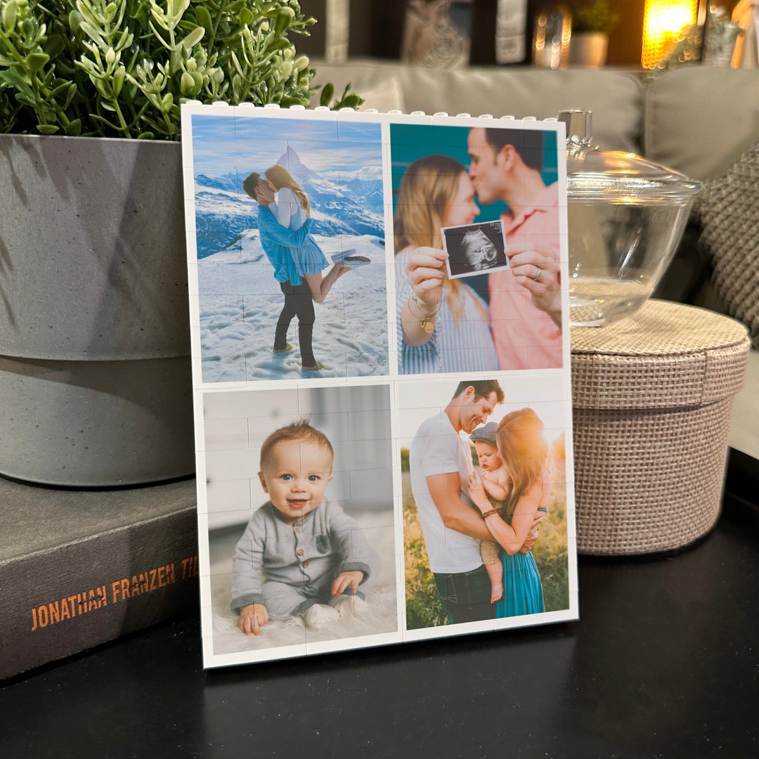 Large Portrait 4 Photo Collage Block Made From, LEGO® Bricks ...