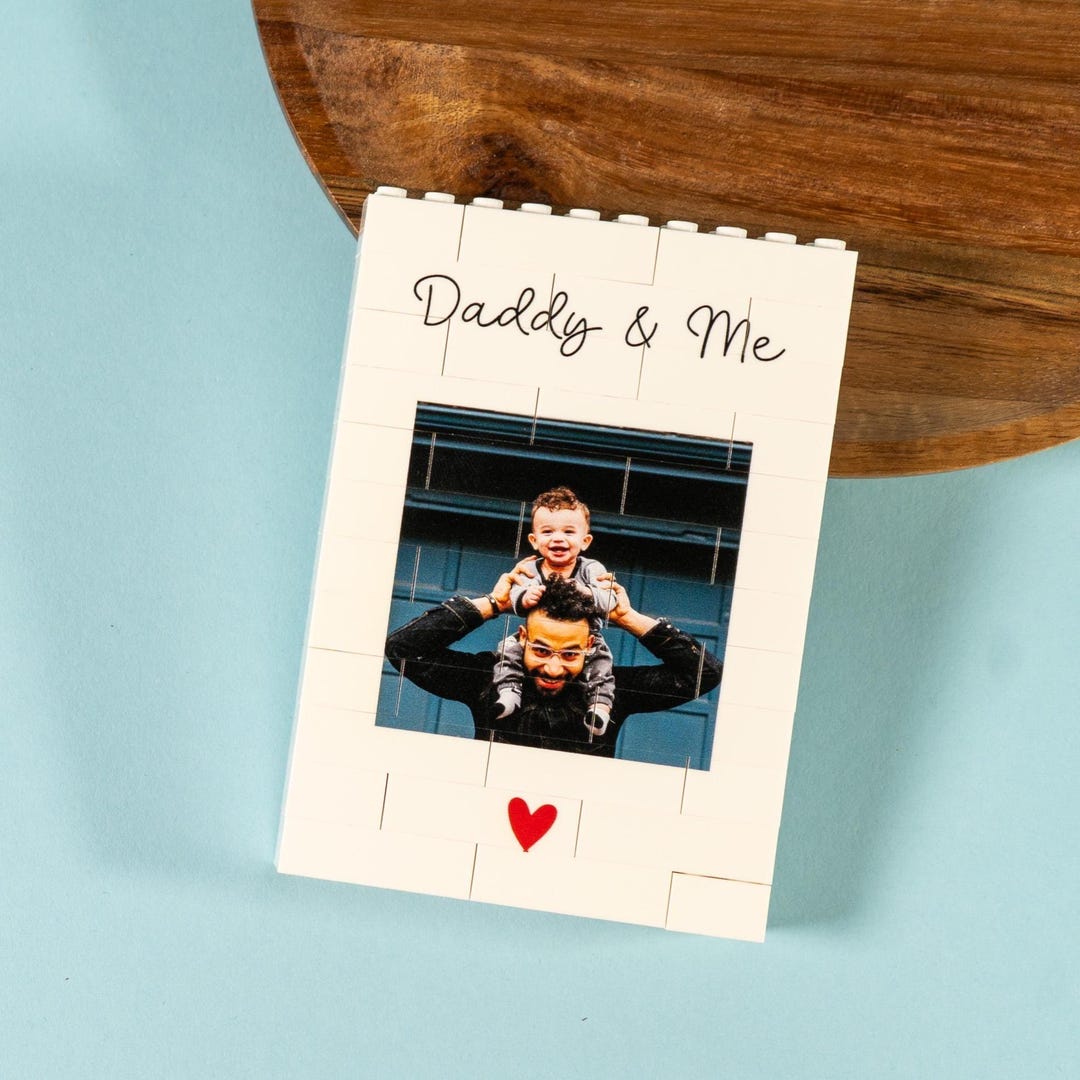 Personalized LEGO® Brick Photo Block: Christmas Dad Gift - Etsy