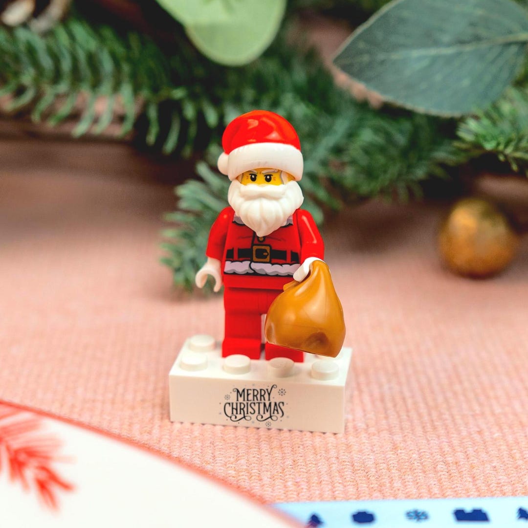 Merry Christmas LEGO® Brick With Santa Minifig, Stocking Filler, Secret ...