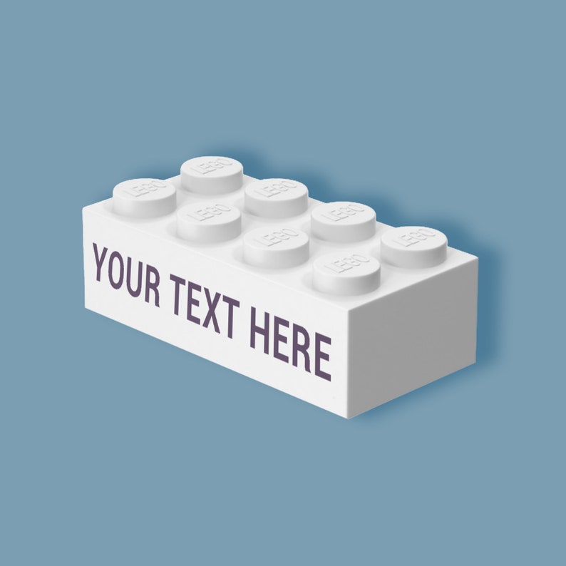 Personalised Brick Made From LEGO® Bricks WHITE 2x4 - Etsy