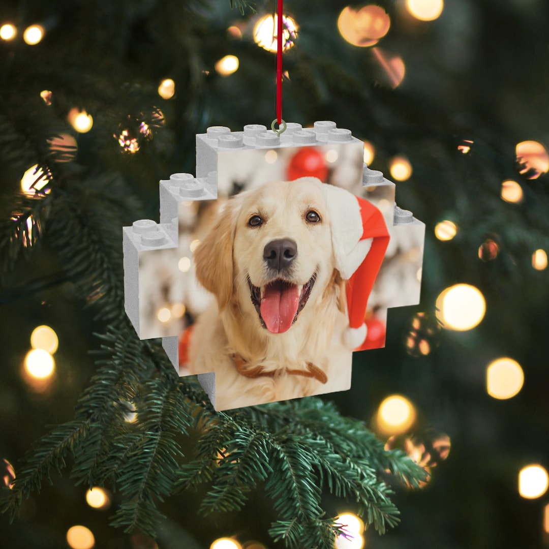 Personalised LEGO® Brick Photo Block Bauble, Building Block, Puzzle ...