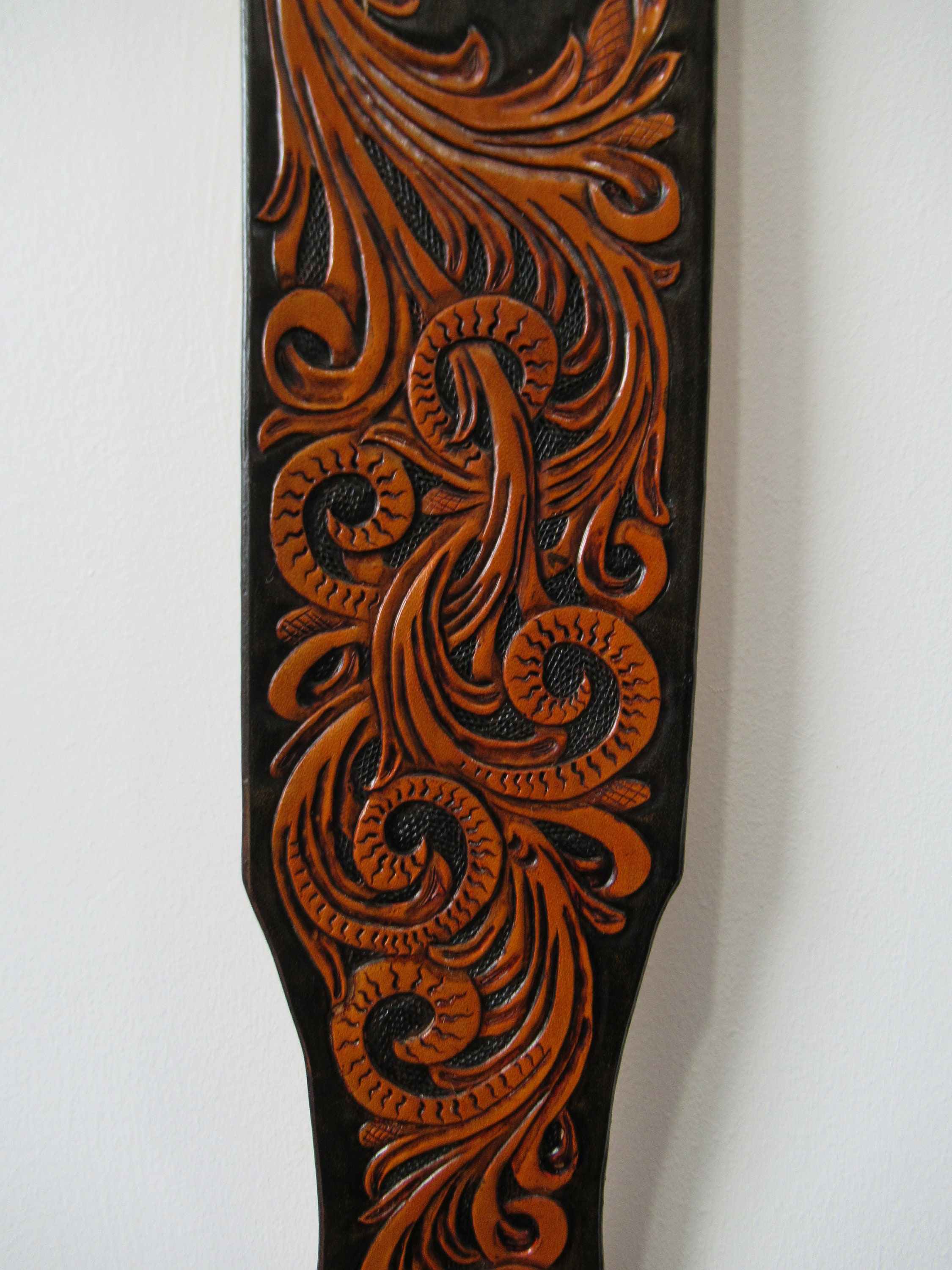 Handmade Leather Tooled Guitar/bass/banjo Strap - Etsy