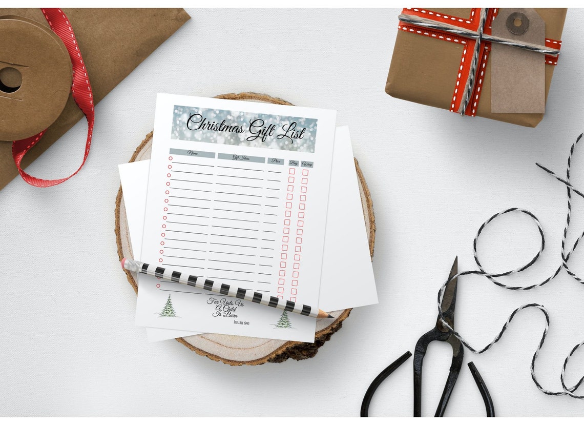 Ultimate Printable Christmas Gift List Planner, Gift Tracker, Christmas ...