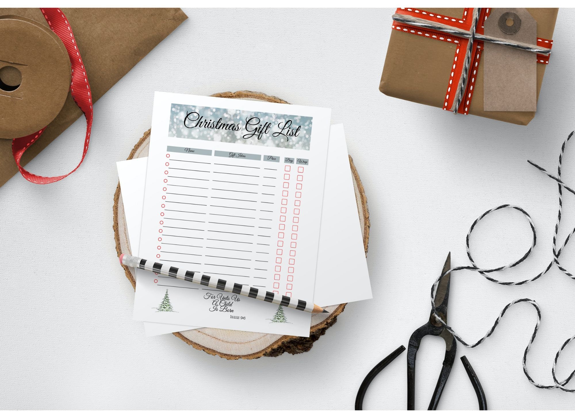 Ultimate Printable Christmas Gift List Planner, Gift Tracker, Christmas ...